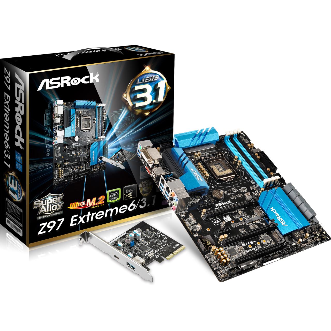 ASRock Z97 Extreme6/3.1 Intel Z97 So.1150 Dual Channel DDR3 ATX Retail ...