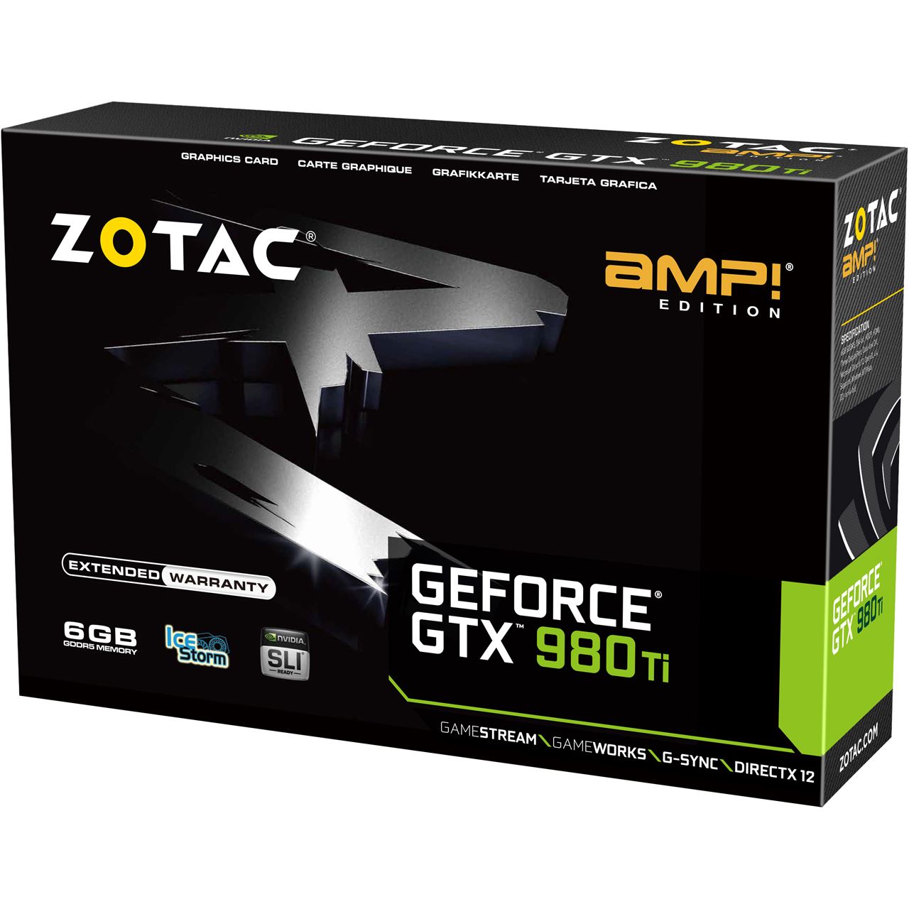 6GB ZOTAC GeForce GTX 980 Ti AMP! Edition Aktiv PCIe 3.0 x16 (Retail ...