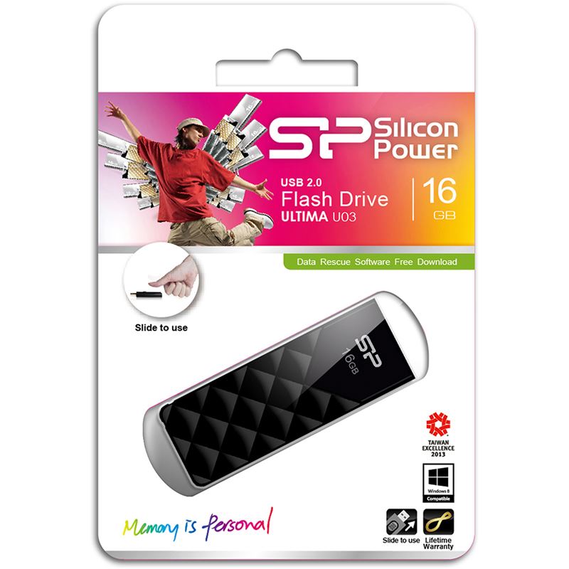 16 GB Silicon Power Ultima U03 schwarz USB 2.0 - 16GB Sticks ...