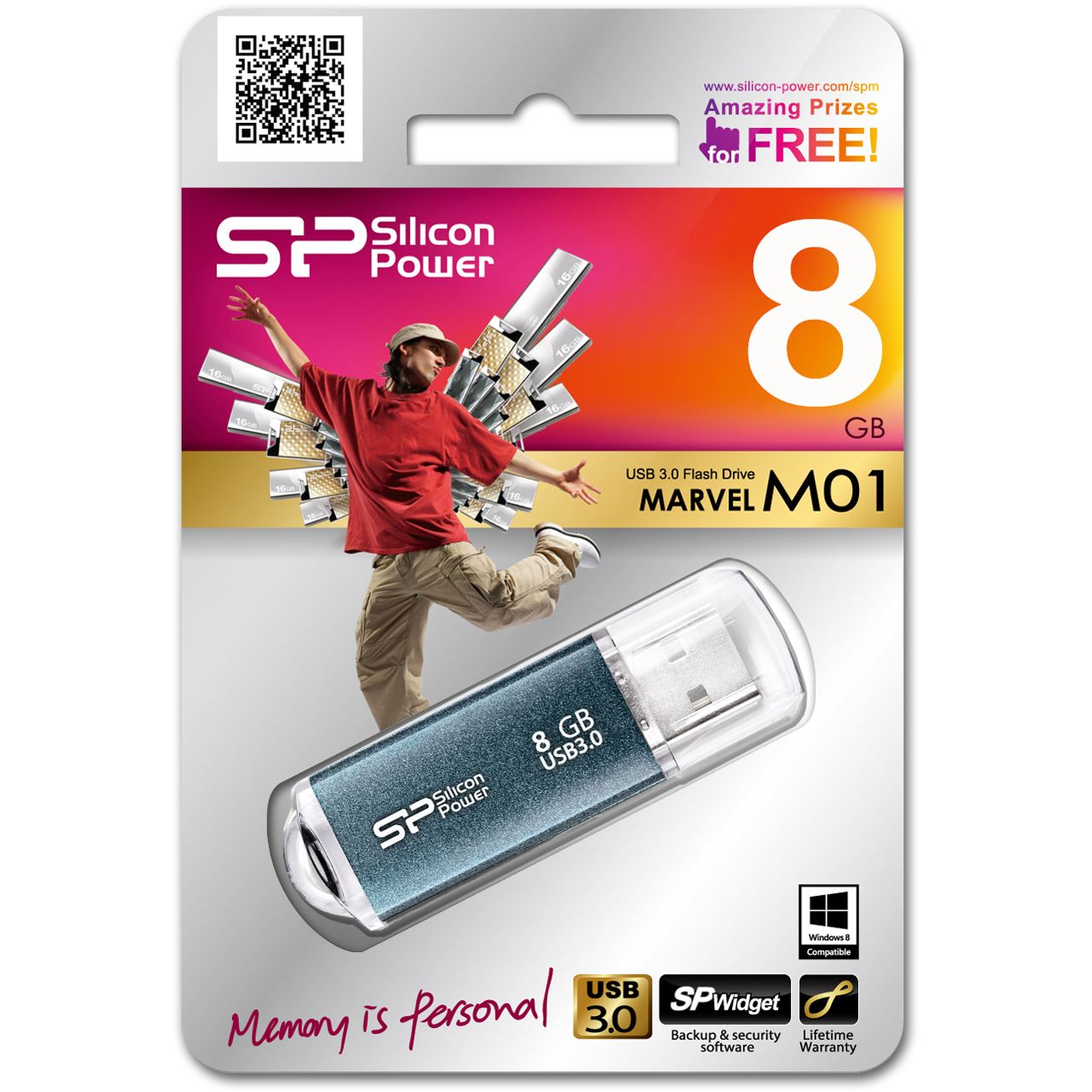 8 GB Silicon Power Marvel M01 blau USB 3.0 - | Mindfactory.de