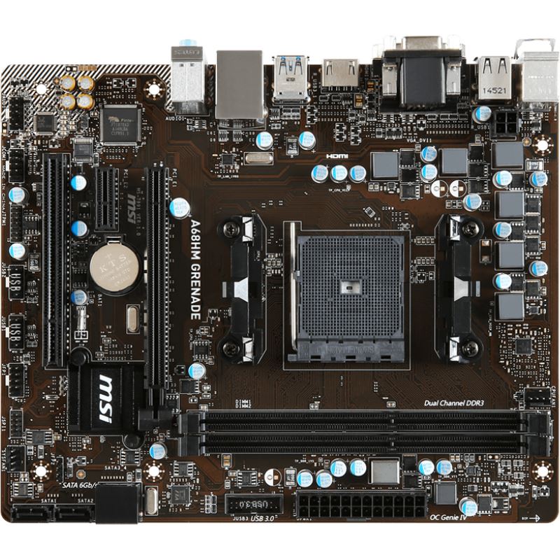 MSI A68HM Grenade AMD A68H So.FM2+ Dual Channel DDR3 mATX Retail ...
