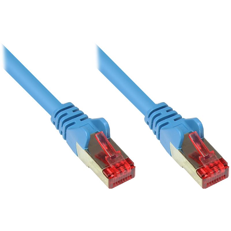 0.15m Good Connections Cat. 6 Patchkabel S/FTP PiMF RJ45 Stecker auf RJ45 Stecker Blau