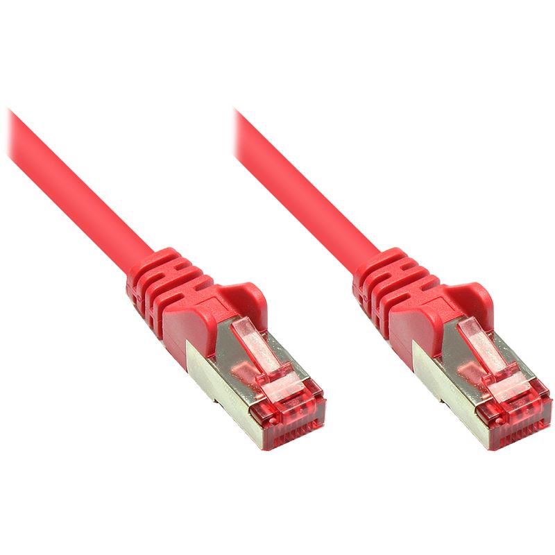 0.15m Good Connections Cat. 6 Patchkabel S/FTP PiMF RJ45 Stecker auf RJ45 Stecker Rot