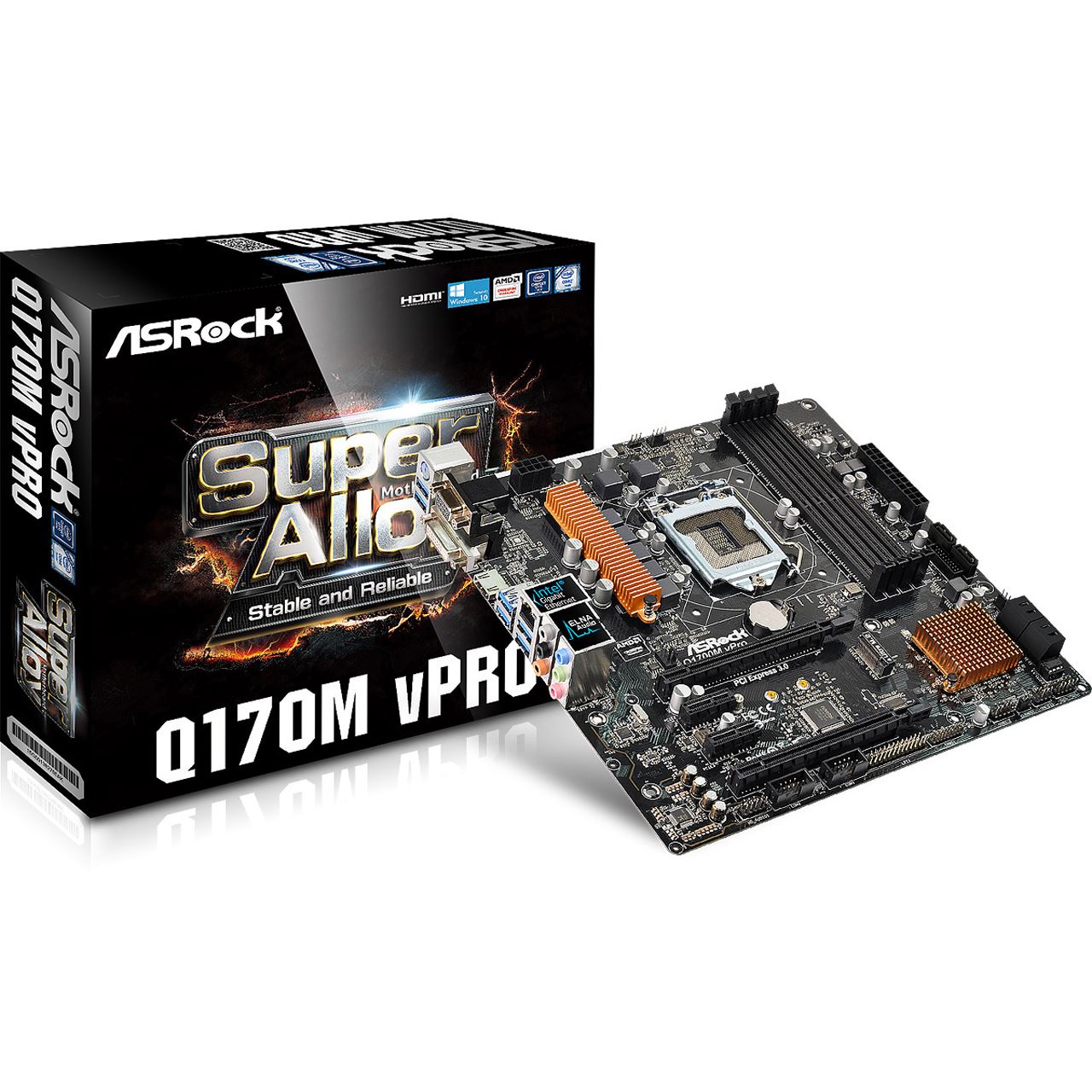 ASRock Q170M vPro Intel Q170 So.1151 Dual Channel DDR4 mATX Retail - | Mindfactory.de