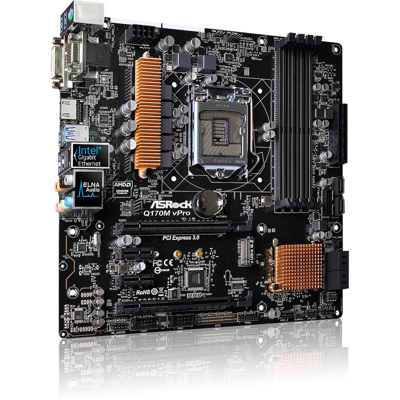 ASRock Q170M vPro Intel Q170 So.1151 Dual Channel DDR4 mATX Retail - | Mindfactory.de