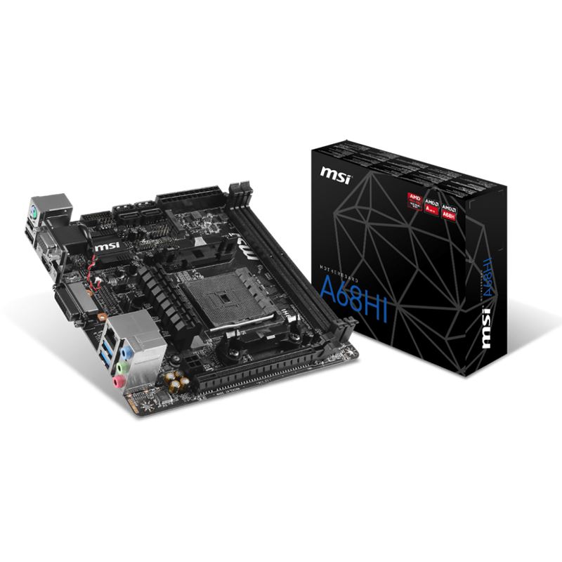 MSI A68HI AMD A68H So.FM2+ Dual Channel DDR3 Mini-ITX Retail ...