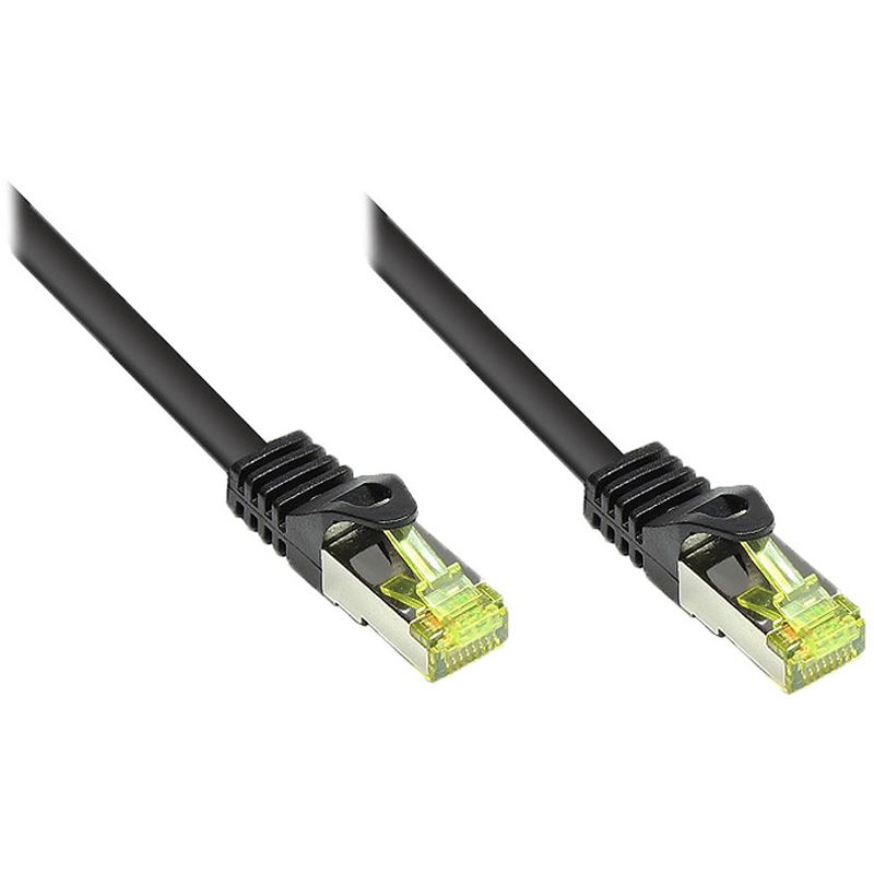90.00m Good Connections Cat. 7 Rohkabel Patchkabel S/FTP PiMF RJ45 Stecker auf RJ45 Stecker Schwarz