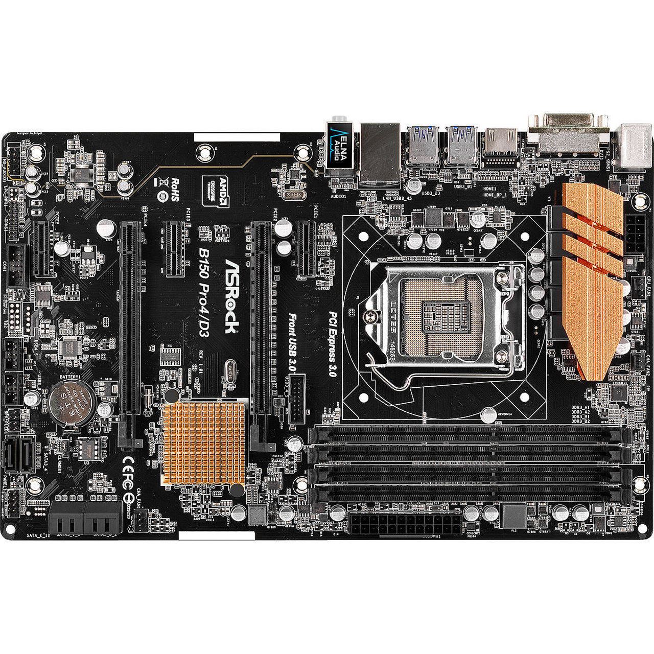 ASRock B150 Pro4/D3 Intel B150 So.1151 Dual Channel DDR ATX Retail ...