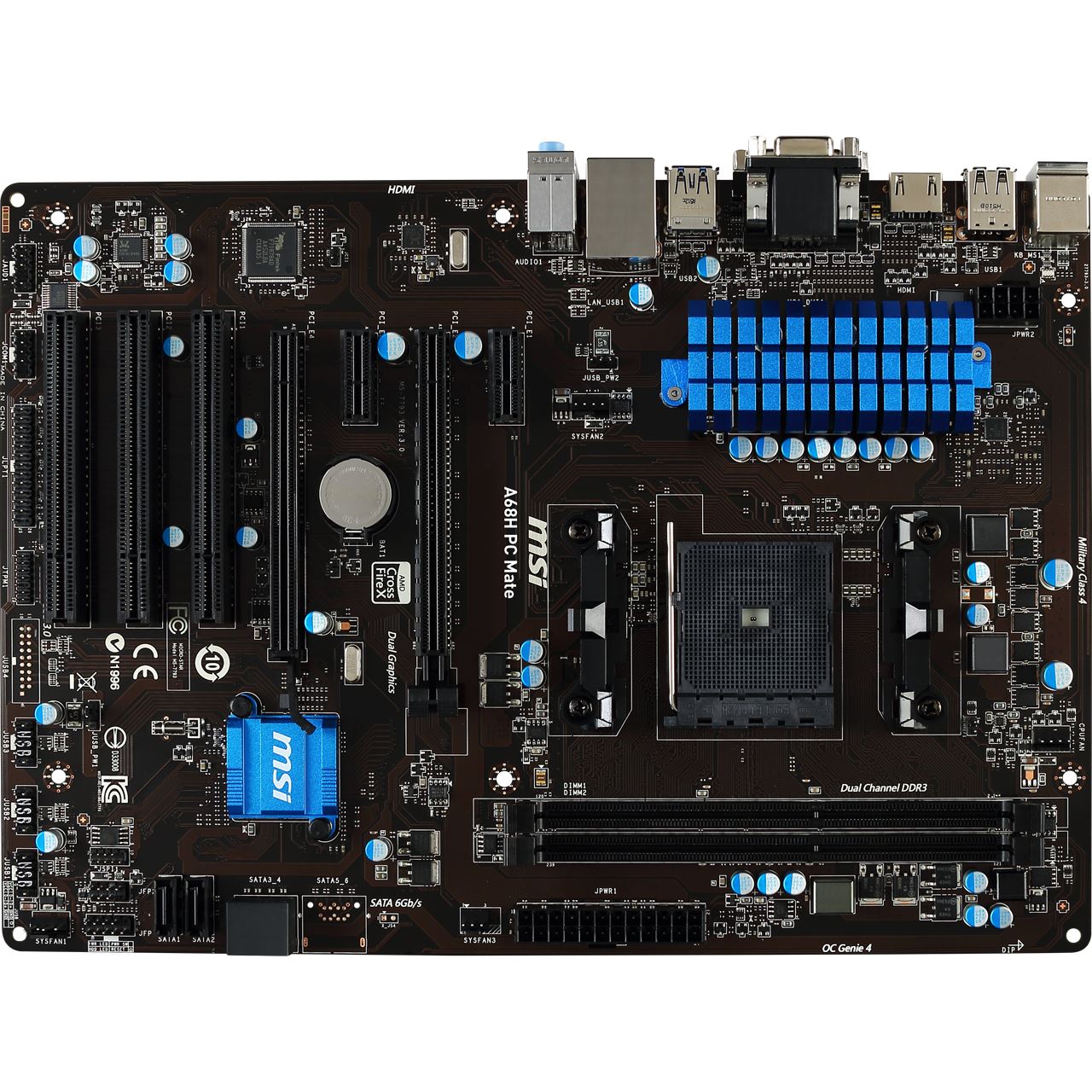 MSI A68H PC Mate AMD A68H So.FM2+ Dual Channel DDR3 ATX Retail ...