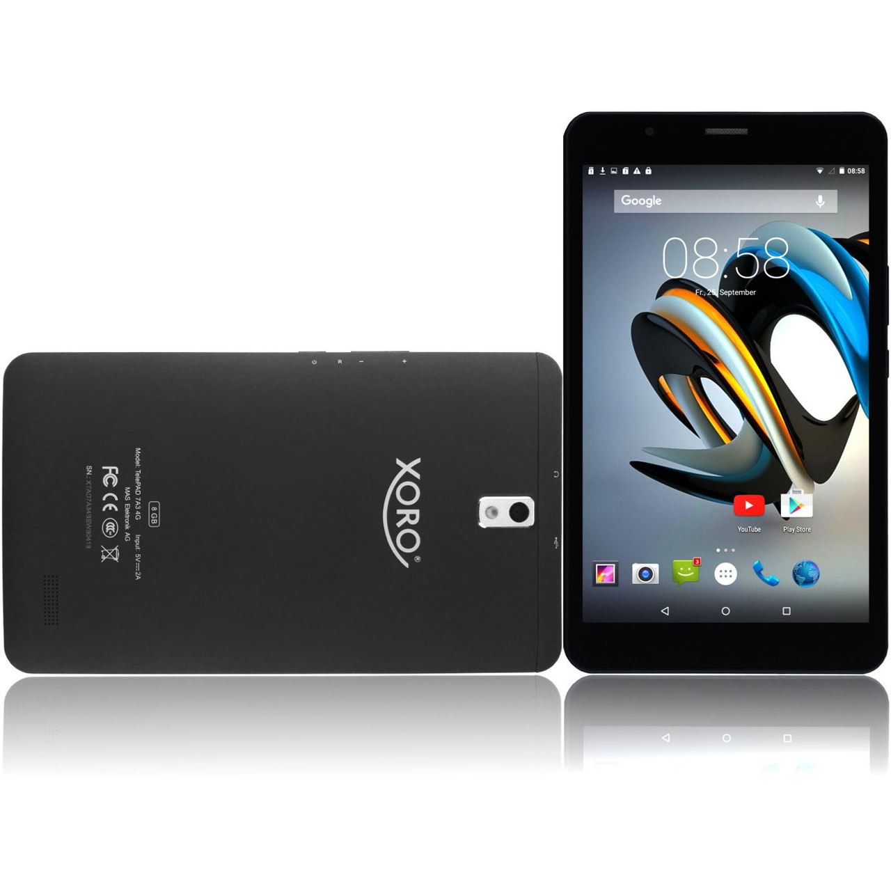 7.0" (17,78cm) XORO TelePAD 7A3 LTE WiFi / Bluetooth V4.0 / GPS 8GB ...