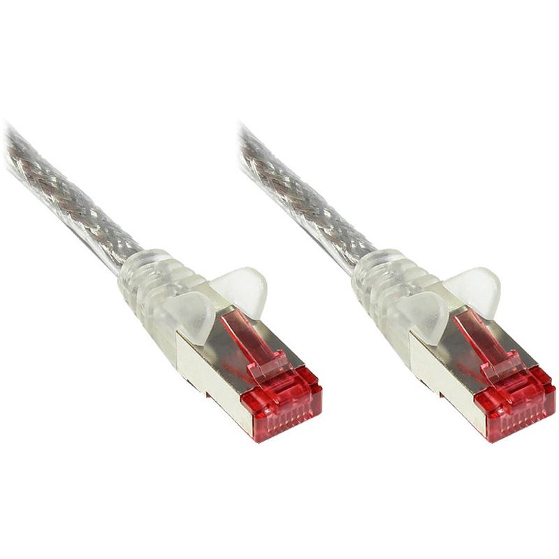 0.25m Good Connections Cat. 6 Patchkabel S/FTP RJ45 Stecker auf RJ45 Stecker Transparent