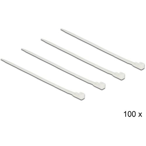 Delock Kabelbinder Wiederverwendbar 4,8mm x200mm weiß 100 Stück ...