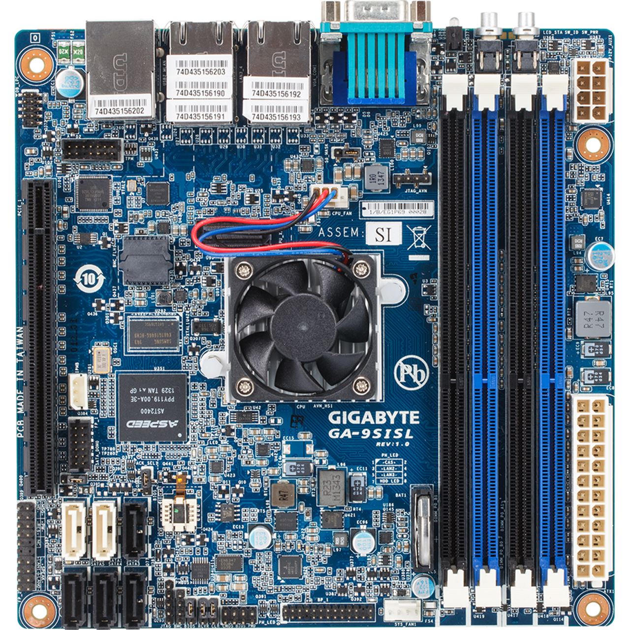 Gigabyte GA-9SISL Rev 1.2 SoC So.BGA Dual Channel DDR3 Mini-ITX Bulk ...