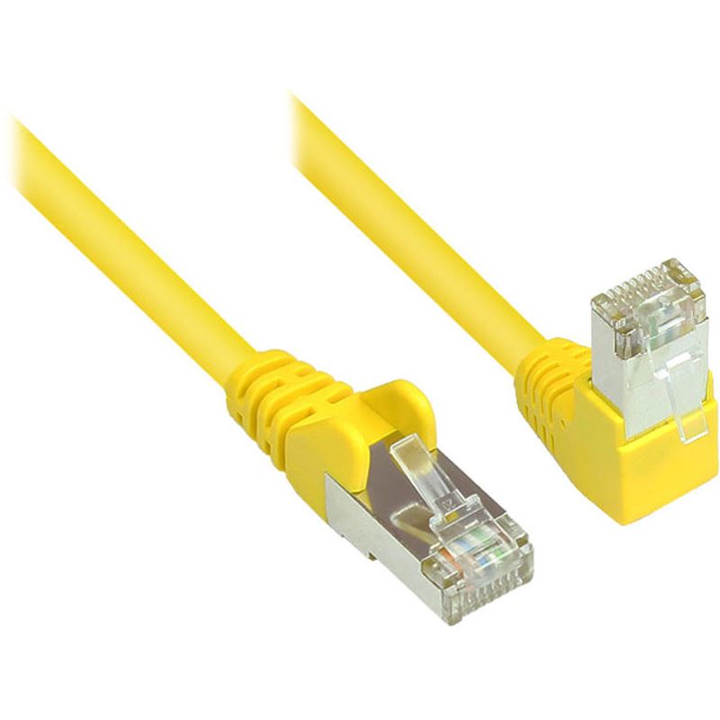 0.25m Good Connections Cat. 6 Patchkabel S/FTP RJ45 Stecker auf RJ45 Stecker gewinkelt Gelb - Cat.