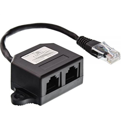 InLine ISDN Verteiler, 2x RJ45 Buchse, 15cm Kabel, mit Endwiderständen ...
