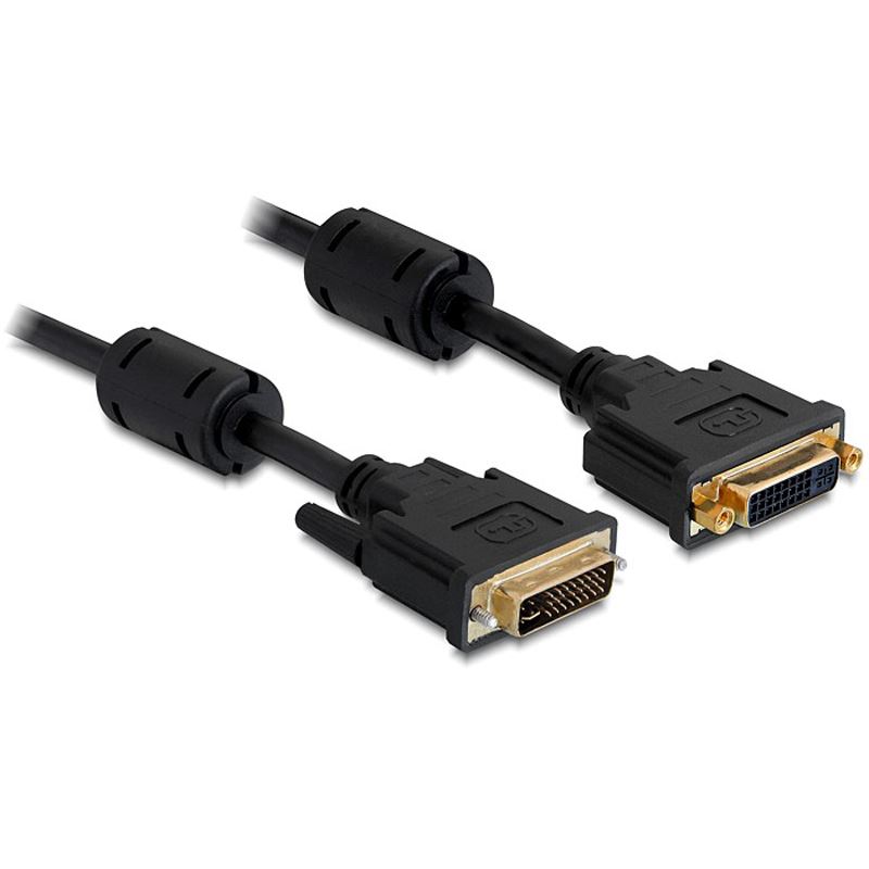 (€7,90*/1m) 1.00m Delock DVI-I Verlängerungskabel DVI 24+5 Stecker auf ...