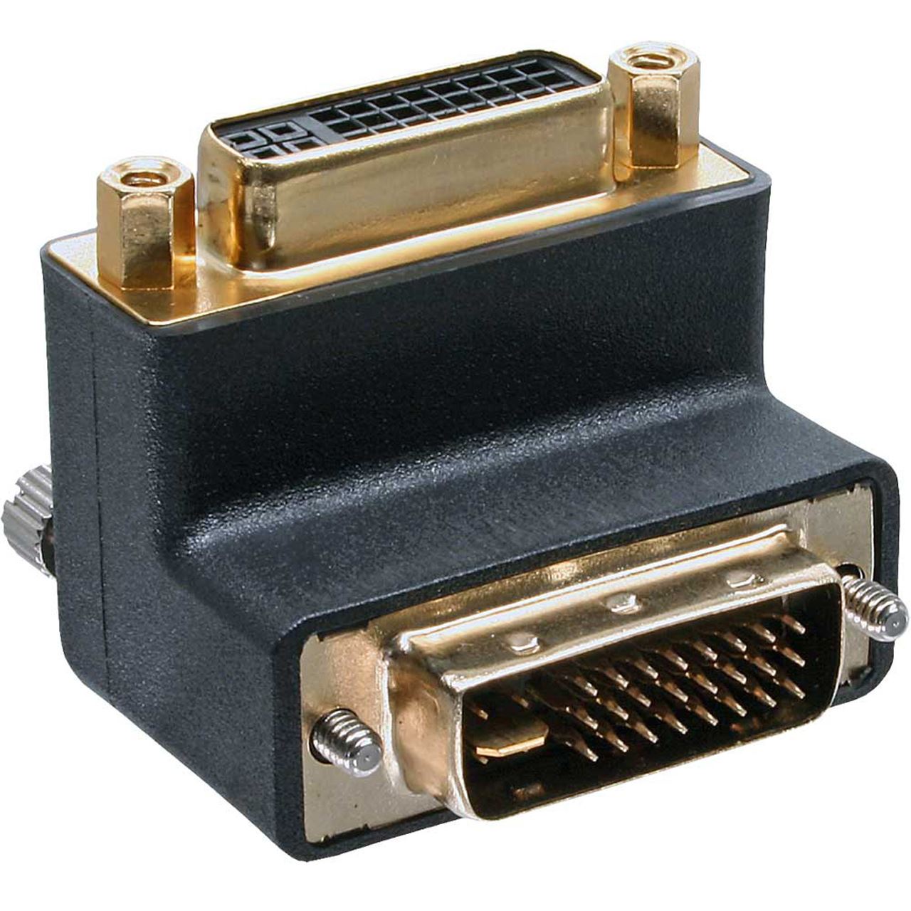 Inline Dvi I Adapter Gewinkelt Dvi 24 5 Stecker Auf Dvi 24 5 Buchse
