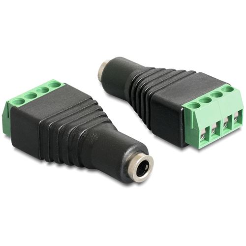 Delock Audio Adapter 3.5mm Klinke Buchse auf 4pin Terminalblock Schwarz ...