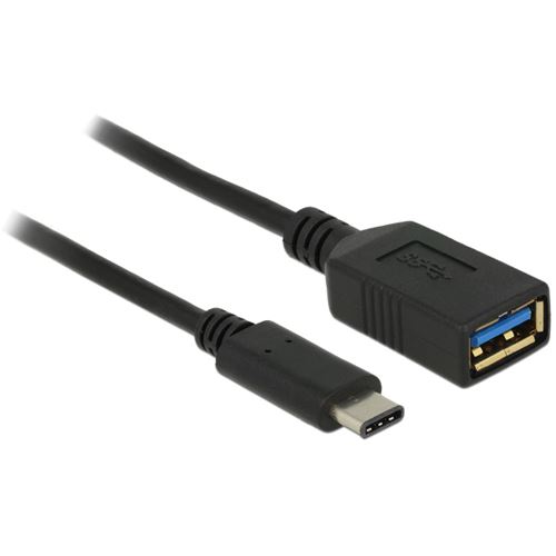 (€52,67*/1m) 0.15m Delock USB3.1 Anschlusskabel USB C Stecker auf USB A Buchse Schwarz - USB