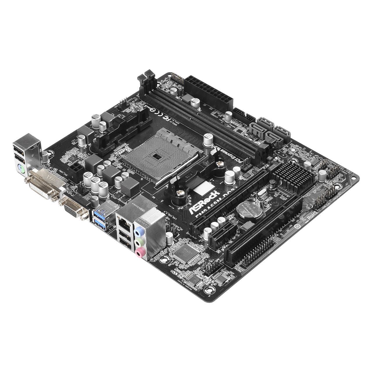 ASRock FM2A68M-DG3+ AMD A68H So.FM2+ Dual Channel DDR3 mATX Bulk ...
