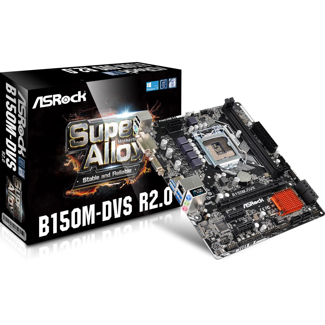 ASRock B150M-DVS R2.0 Intel B150 So.1151 Dual Channel DDR mATX Retail ...
