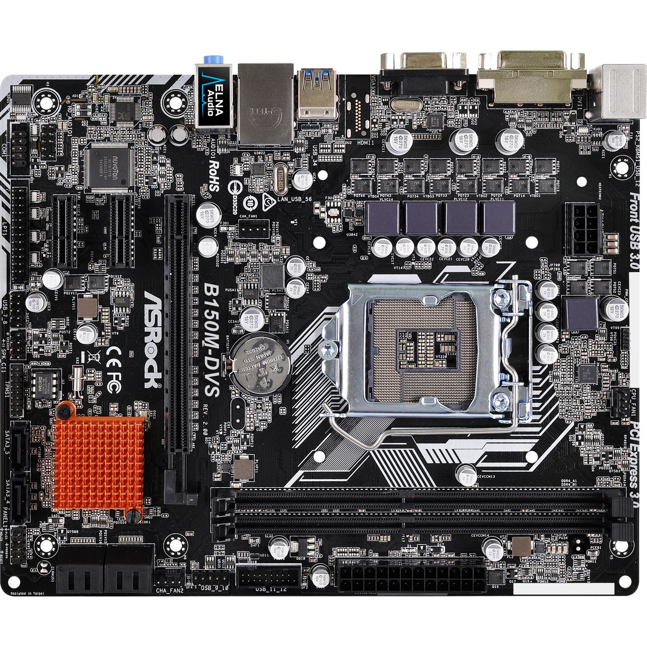 ASRock B150M-DVS R2.0 Intel B150 So.1151 Dual Channel DDR mATX Retail ...