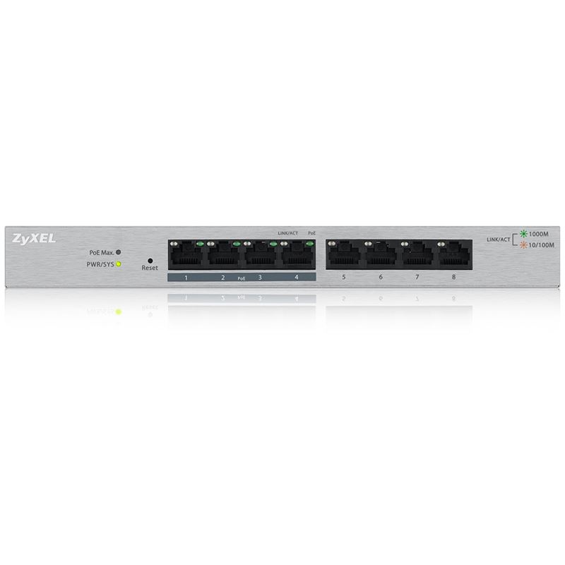 Zyxel GS1200-8HP 8-PORT Desktop Switch - Switch 10 / 100 / 1000 ...