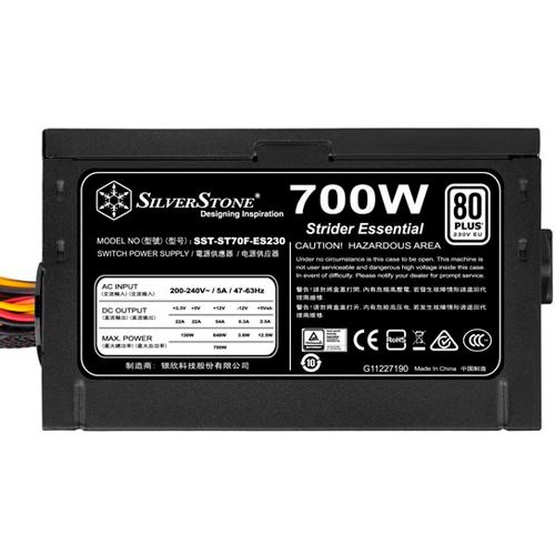 700 Watt Silverstone Strider Essential Series Non-Modular 80 ...