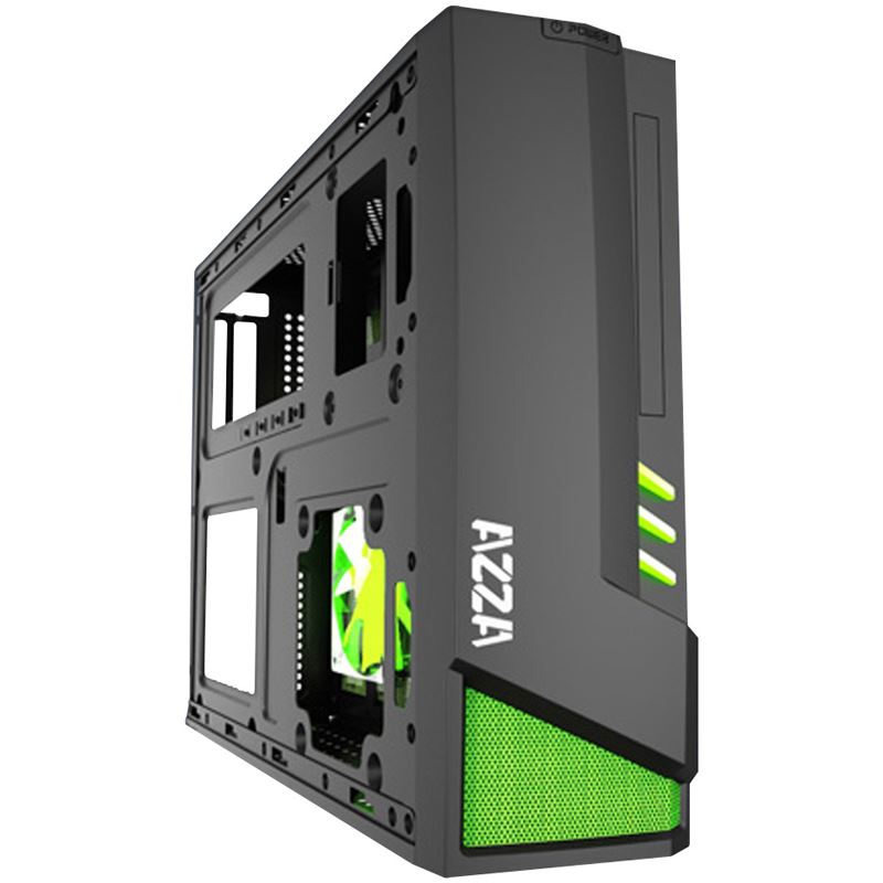 Azza Z 103 Mini-ITX ohne Netzteil schwarz/gruen - ITX Gehäuse ...