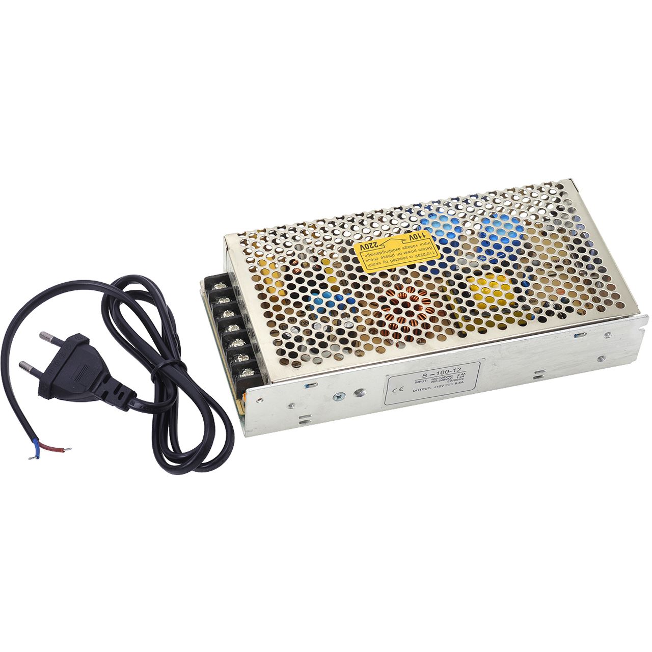 102 Watt Phobya LED Netzteil 100-240V AC auf 12V DC - Aluminium Gehäuse ...
