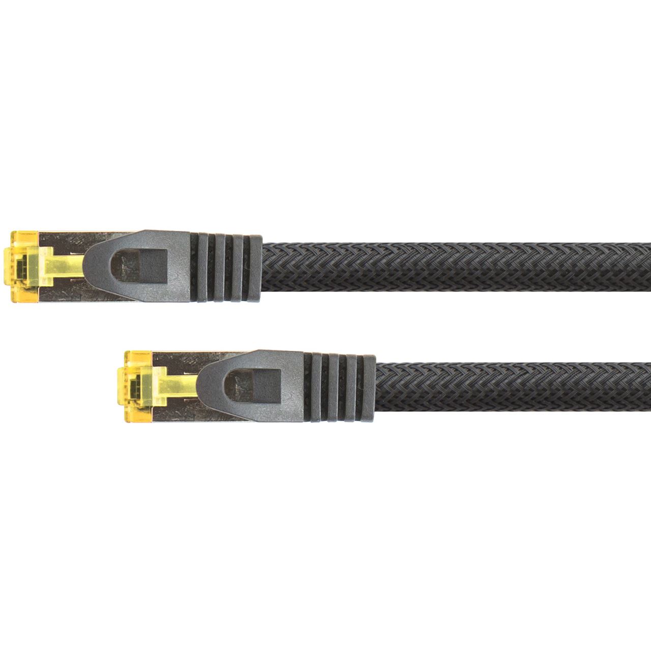 1.00m PYTHON Cat. 7 Rohkabel Patchkabel S/FTP PiMF 500MHz RJ45 Stecker auf RJ45 Stecker Schwarz LSOH