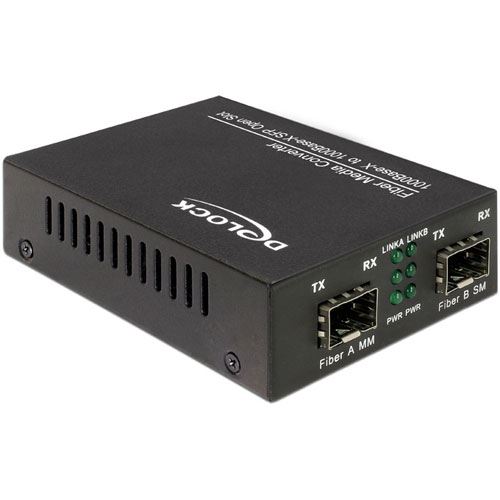Delock Medienkonverter 1000Base-X SFP zu SFP - Repeater / Konverter ...