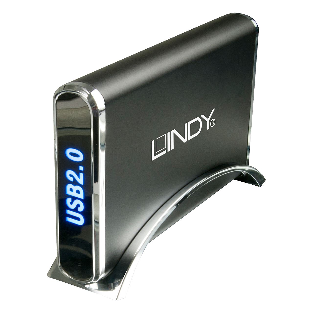 Lindy USB 2.0 Encl. 3,5" SATA/IDE Aluminium, Schwarz - USB | Mindfactory.de