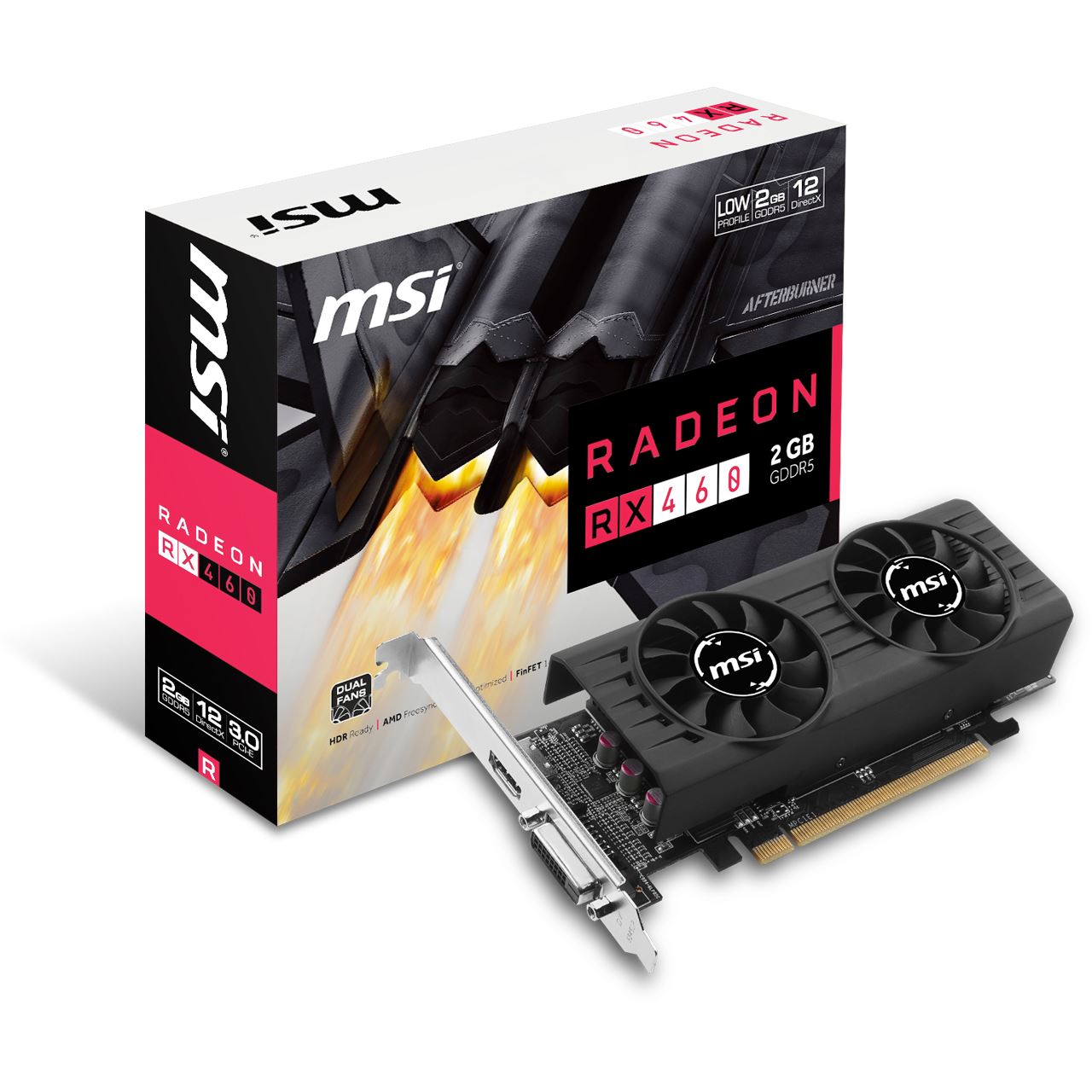 2GB MSI Radeon RX 460 2GT LP Aktiv PCIe 3.0 x16 (x8) (Retail ...