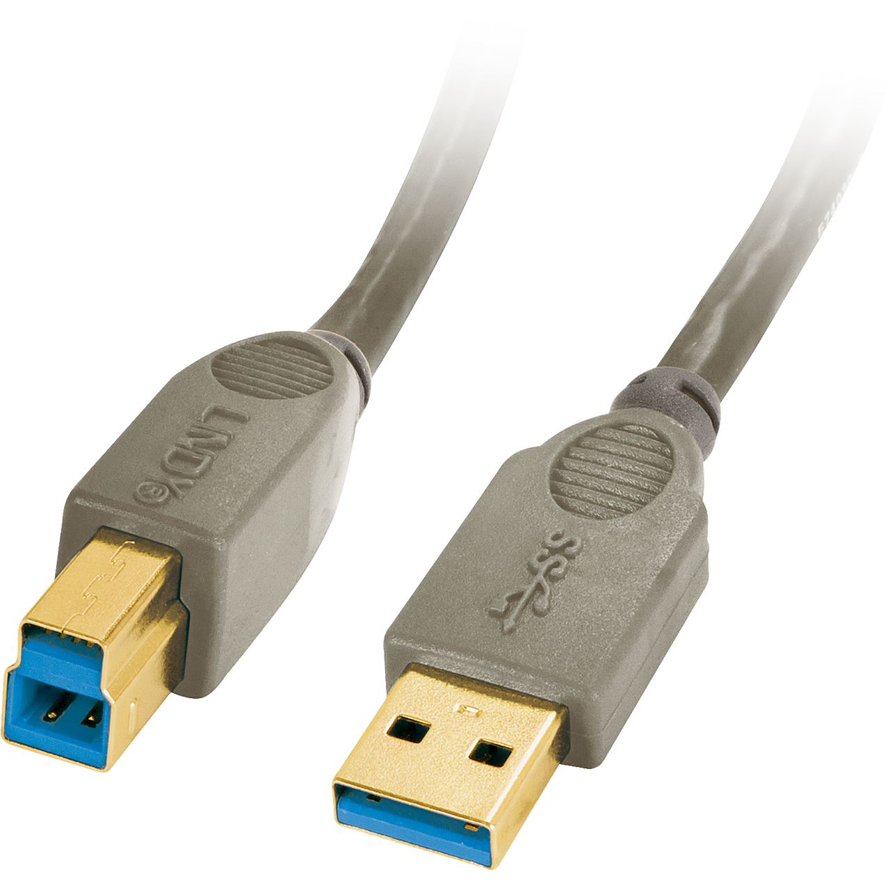 0.50m Lindy USB3.0 Anschlusskabel Super-Speed USB A Stecker auf USB B ...
