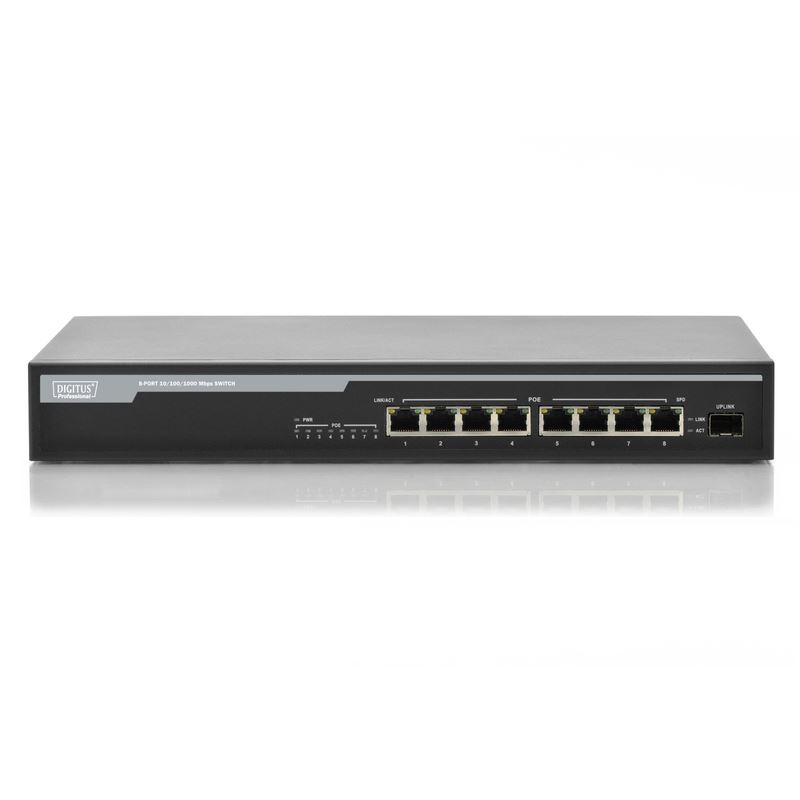 Digitus Professional PoE Switch DIGITUS 8-Port + 1x Uplink, rack ...