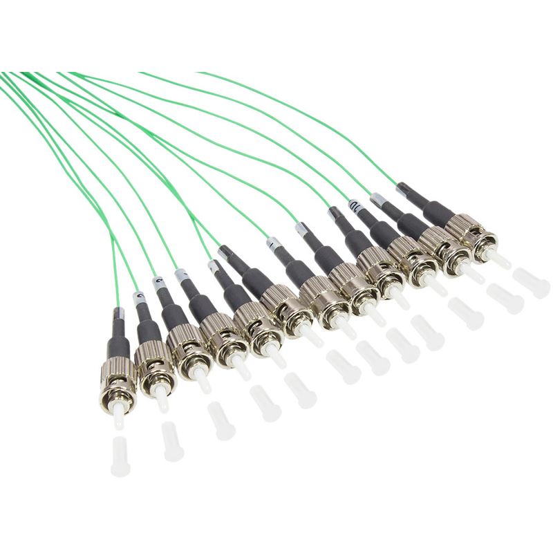 2.00m Good Connections LWL-Pigtail LWL Anschlusskabel ST Stecker Grün ...