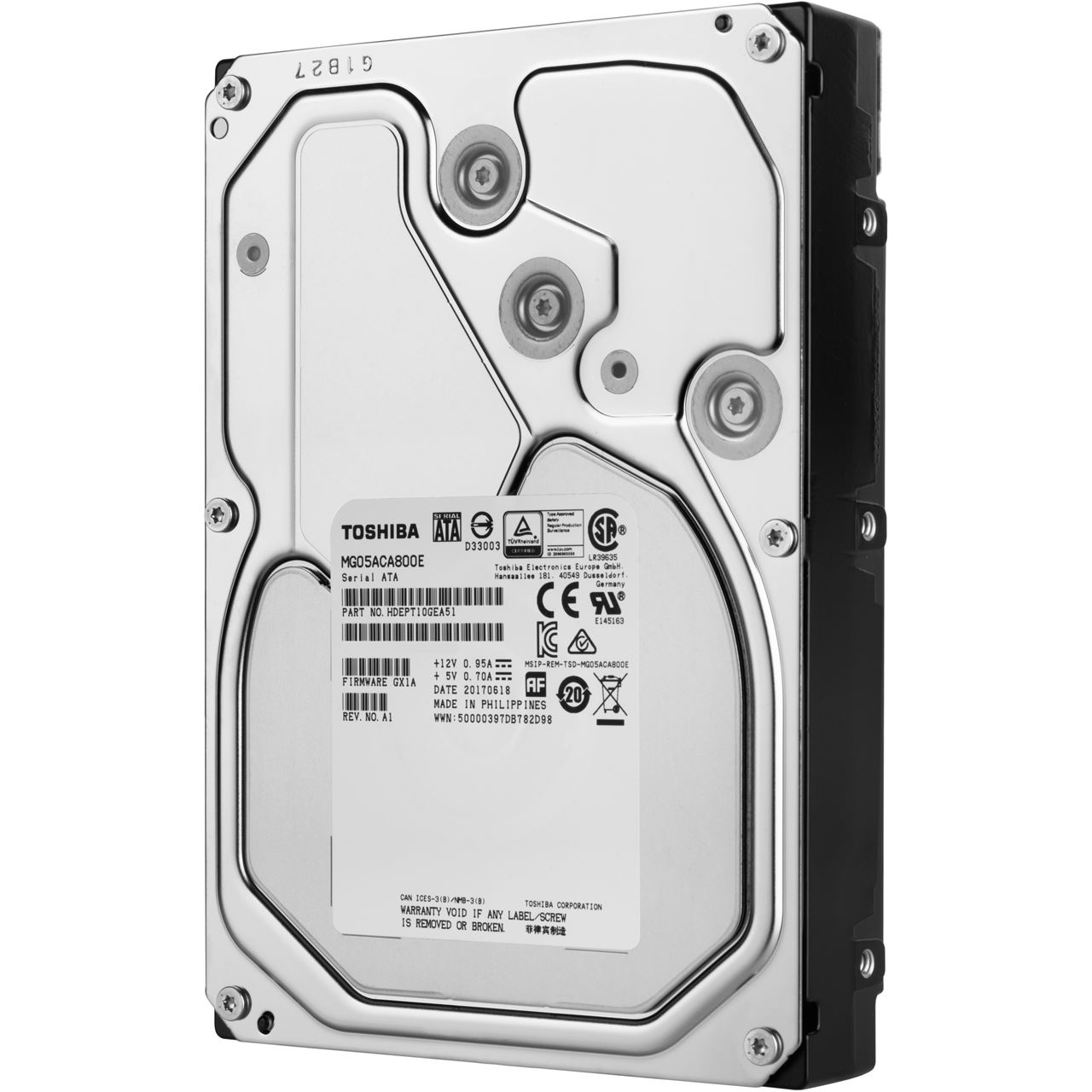 8TB Toshiba Enterprise Capacity MG05ACA800E 128MB 3.5" (8.9cm) SATA 6Gb ...
