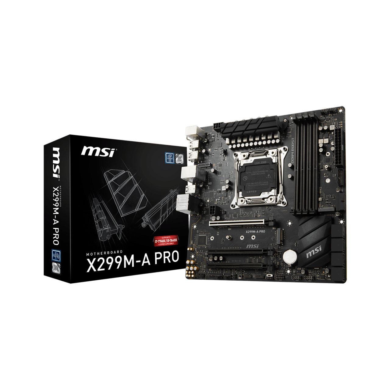 MSI X299M-A PRO Intel X299 So.2066 Dual Channel DDR4 mATX Retail ...
