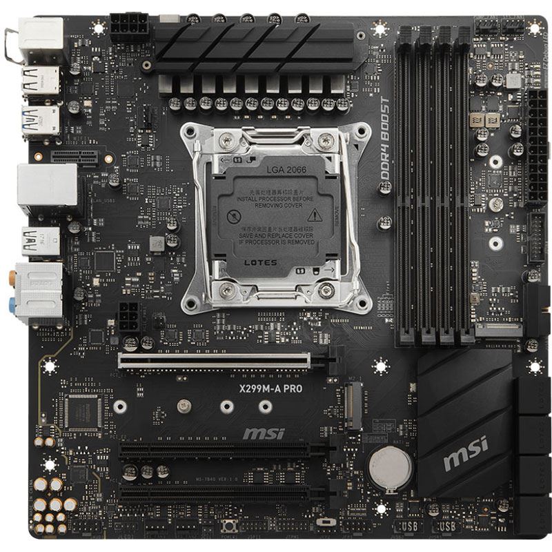 MSI X299M-A PRO Intel X299 So.2066 Dual Channel DDR4 mATX Retail ...