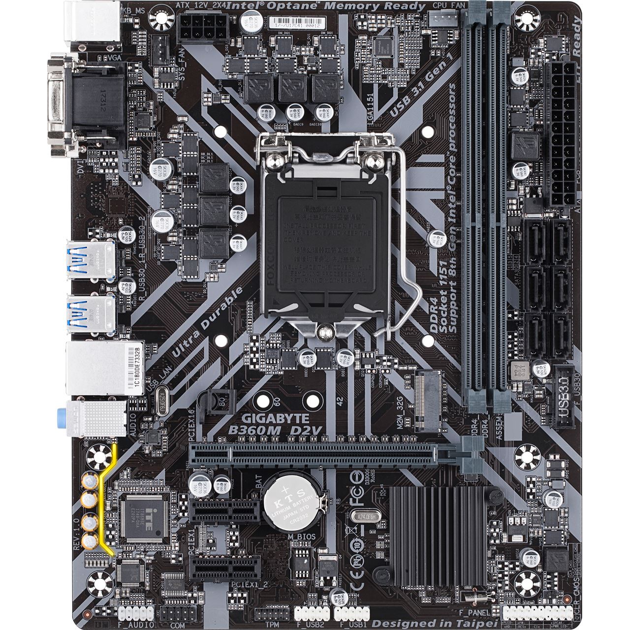 Gigabyte B360M D2V Intel B360 So.1151 Dual Channel DDR4 mATX Retail ...