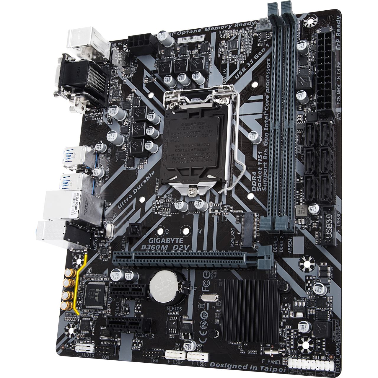 Gigabyte B360M D2V Intel B360 So.1151 Dual Channel DDR4 mATX Retail ...