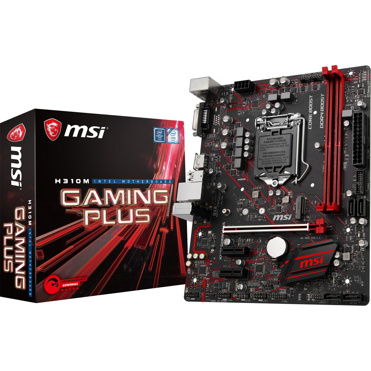 MSI H310M GAMING PLUS Intel H310 So.1151 Dual Channel DDR4 mATX Retail ...