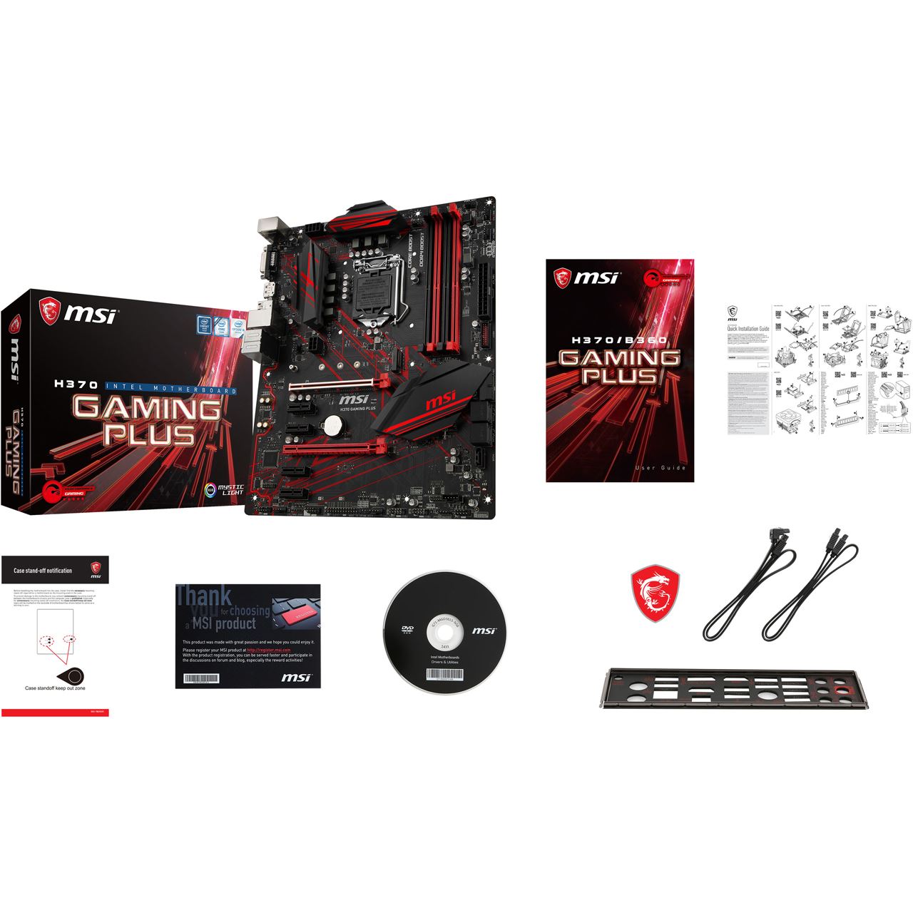 MSI H370 GAMING PLUS Intel H370 So.1151 Dual Channel DDR4 ATX Retail ...