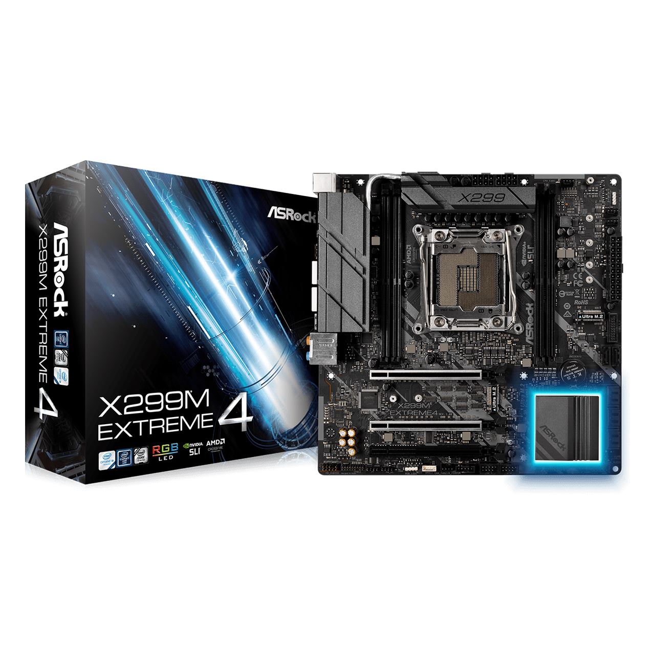 ASRock X299M Extreme Intel X299 So.2066 Dual Channel DDR4 mATX Retail ...