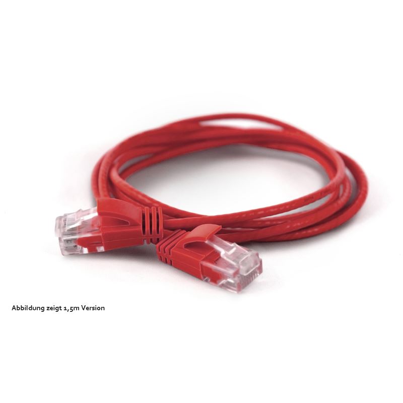 (€2,45*/1m) 2.00m wantec Cat. 6a Patchkabel UTP RJ45 Stecker auf RJ45 Stecker Rot