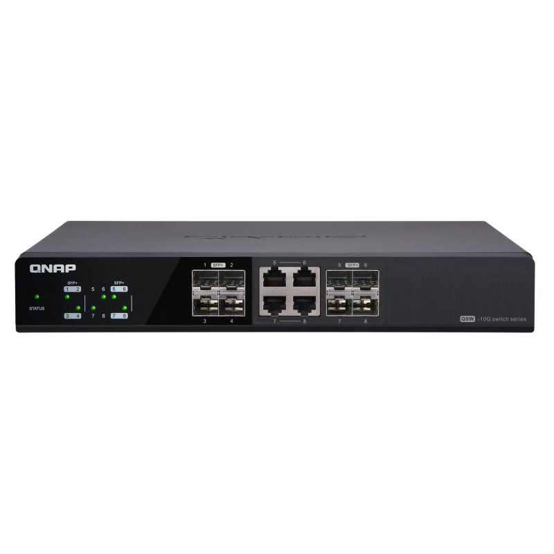 QNAP QSW-804-4C 8-port 10Gb unmanaged Switch 4xSFP+ 4xRJ45/SFP+ ...