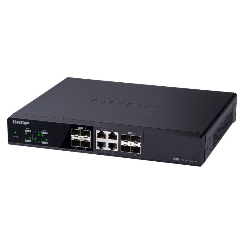 QNAP QSW-804-4C 8-port 10Gb unmanaged Switch 4xSFP+ 4xRJ45/SFP+ ...