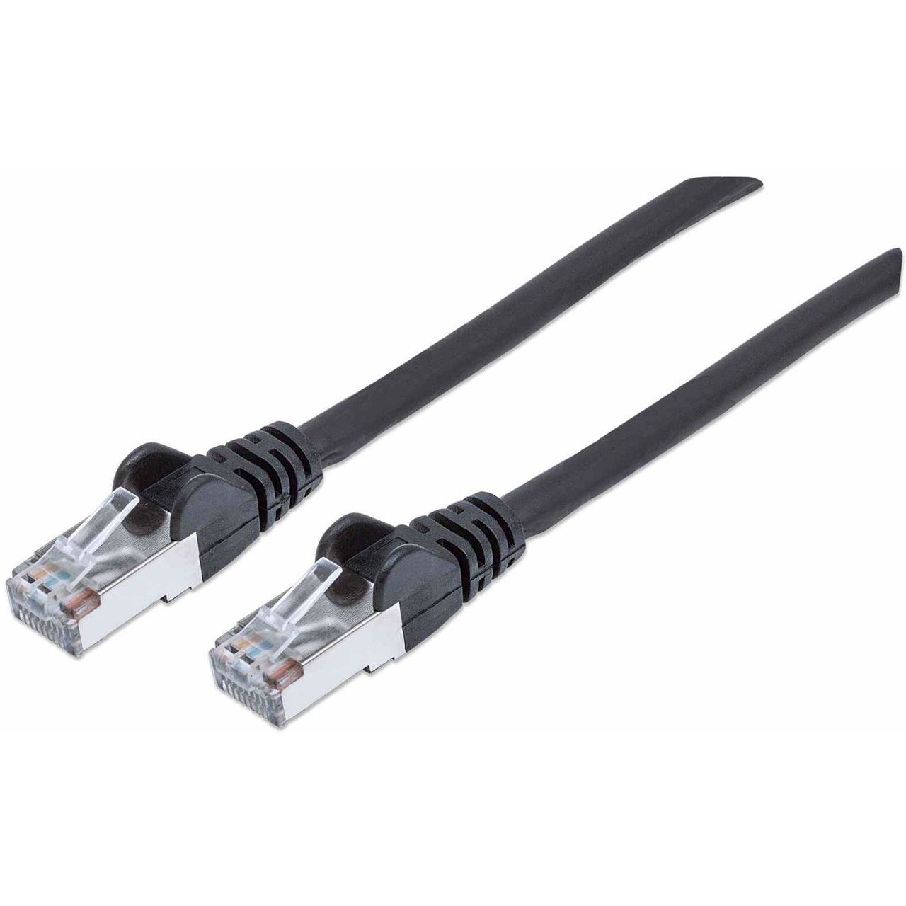 0.50m Intellinet Cat. 7 Rohkabel Patchkabel S/FTP PiMF 600MHz RJ45 Stecker auf RJ45 Stecker Schwarz