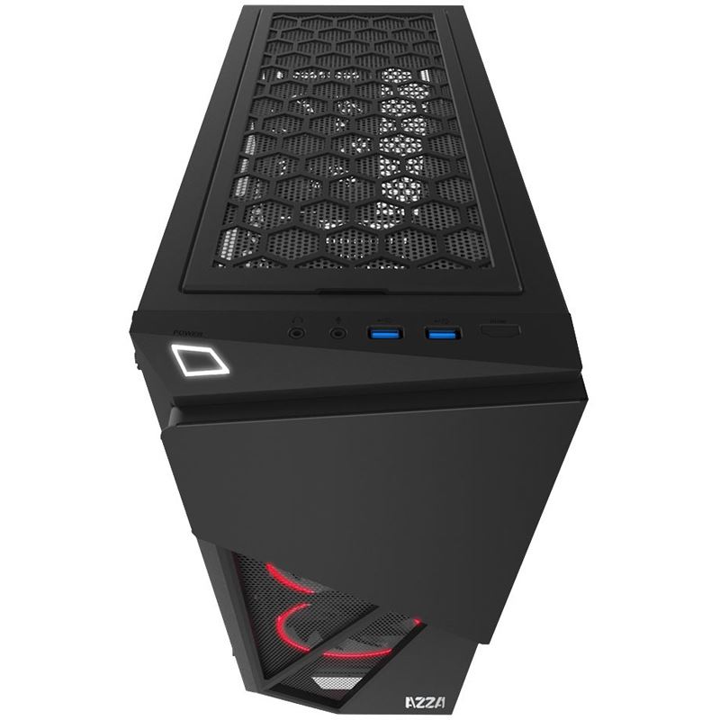 Azza Inferno 310 mit Sichtfenster Midi Tower ohne Netzteil schwarz ...